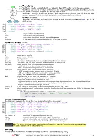 OpenERP Technical Memento | PDF