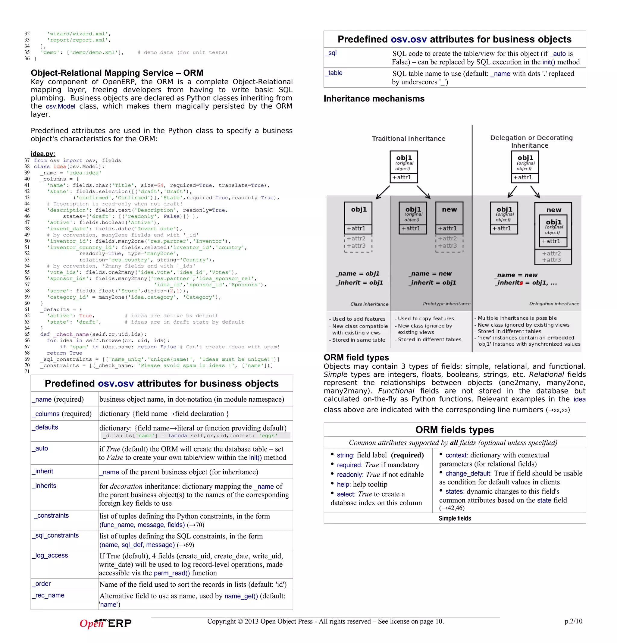OpenERP Technical Memento V0.7.3 | PDF