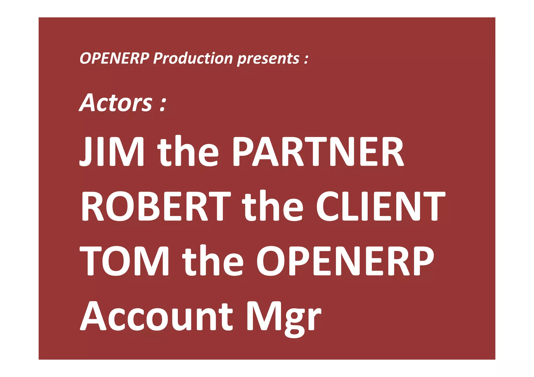 OpenERP Xavier Pansaers Sales Strategy | PPT