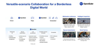 openEuler Community Overview - a presentation showing the current scale ...