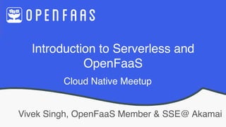 Introduction to OpenFaas | PPT