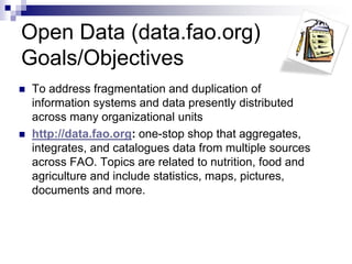 Open@Fao presentation at the EADI Open For Development Project, 2012 | PPTX