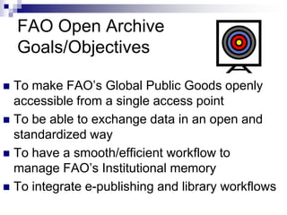 Open@Fao presentation at the EADI Open For Development Project, 2012 | PPTX