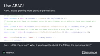 Modernizing authorization with OpenFGA (Presentation) | PDF