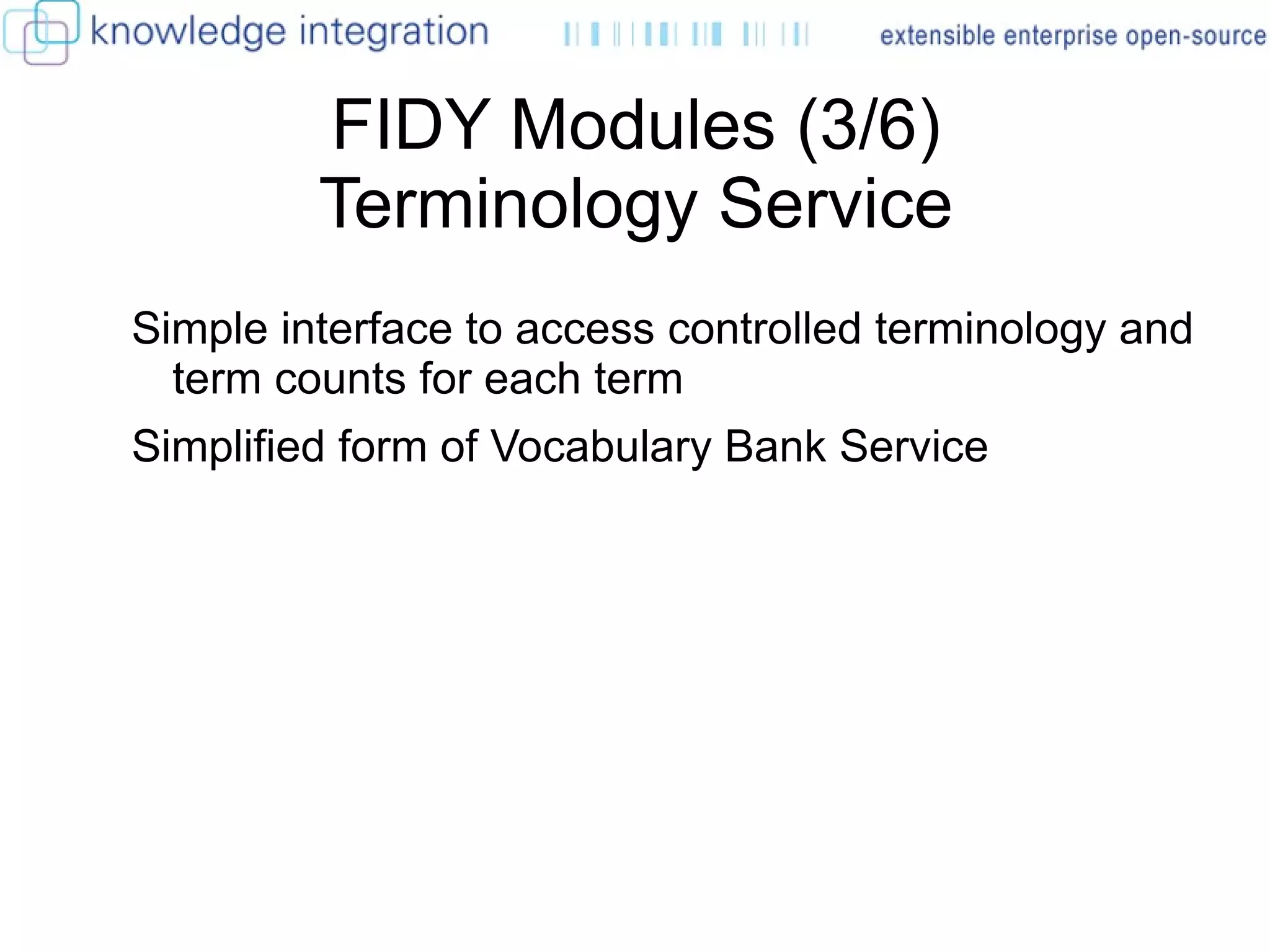 OpenFIDY Module & Architecture Overview | ODP