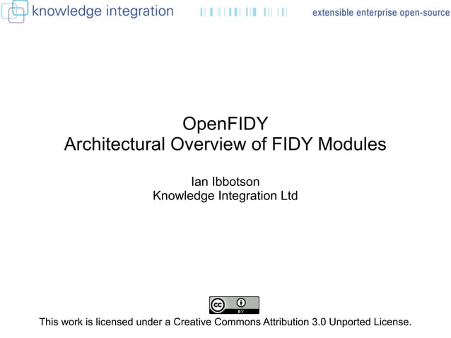 OpenFIDY Module & Architecture Overview | ODP