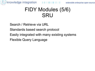 OpenFIDY Module & Architecture Overview | ODP