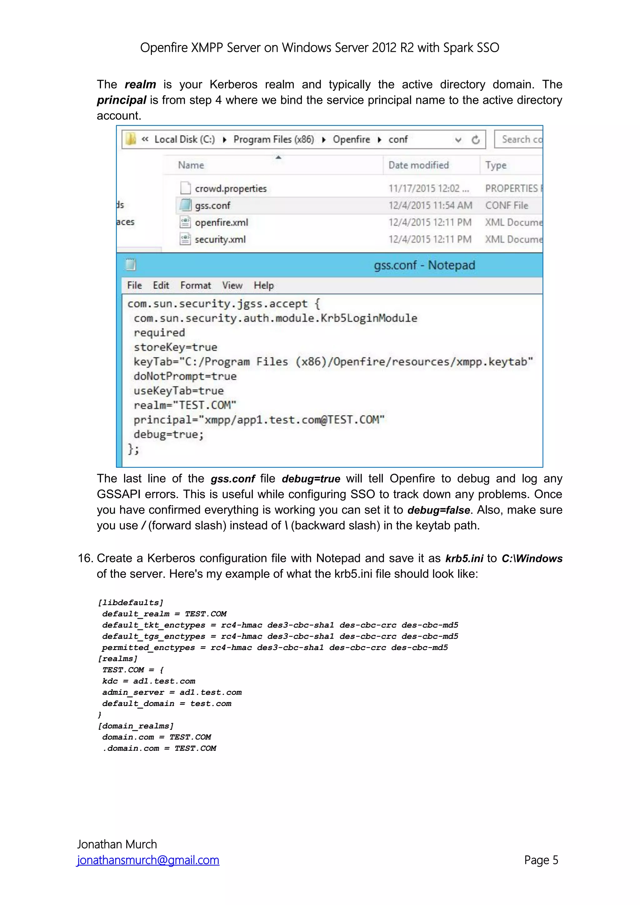 Openfire Xmpp Server On Windows Server 2012 R2 With Spark Sso Pdf 5320