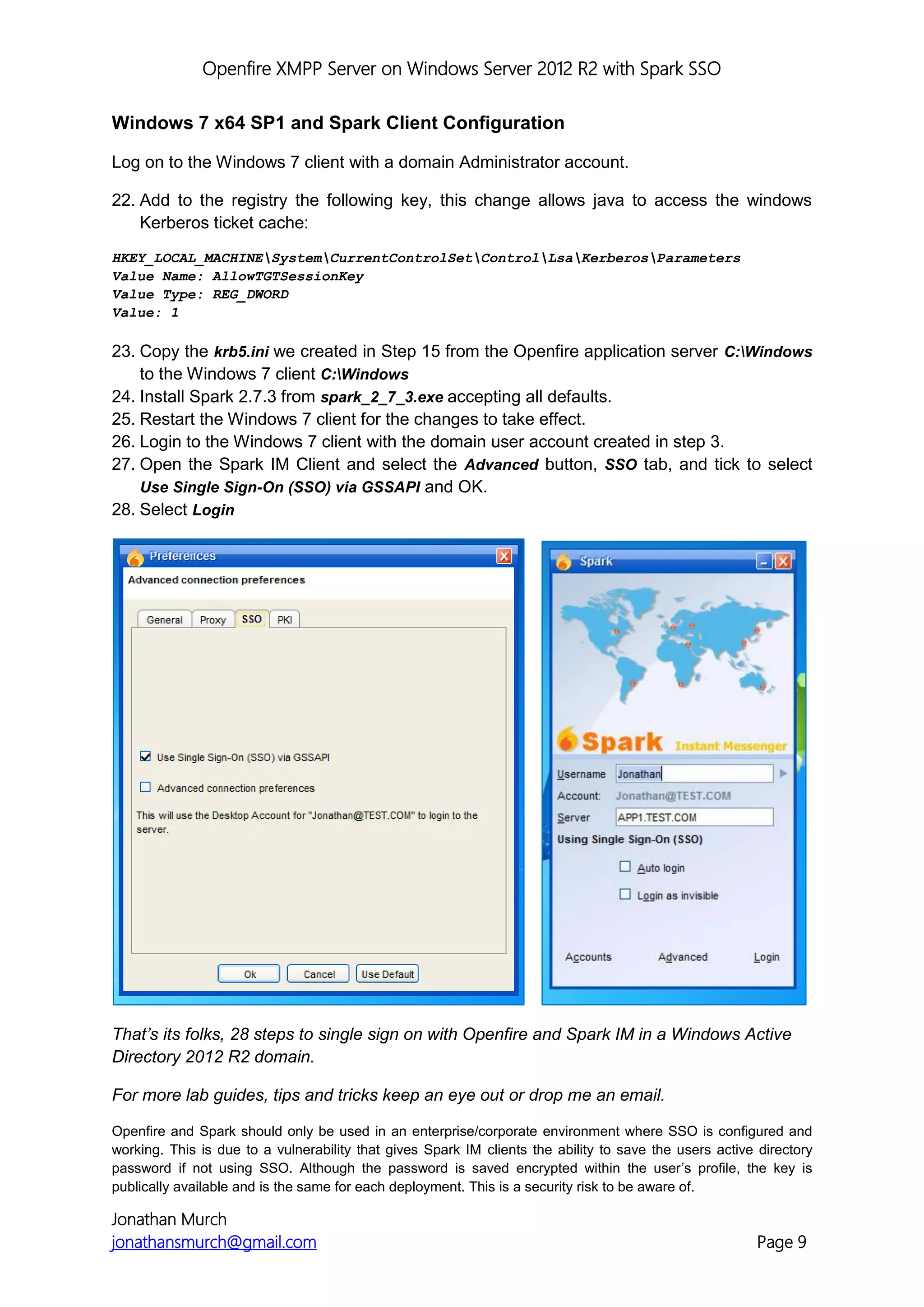 Openfire Xmpp Server On Windows Server 2012 R2 With Spark Sso Pdf 2200