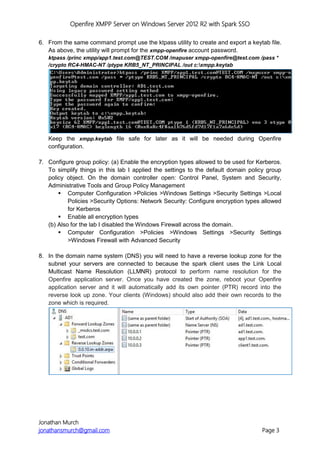 Openfire xmpp server on windows server 2012 r2 with spark sso | PDF