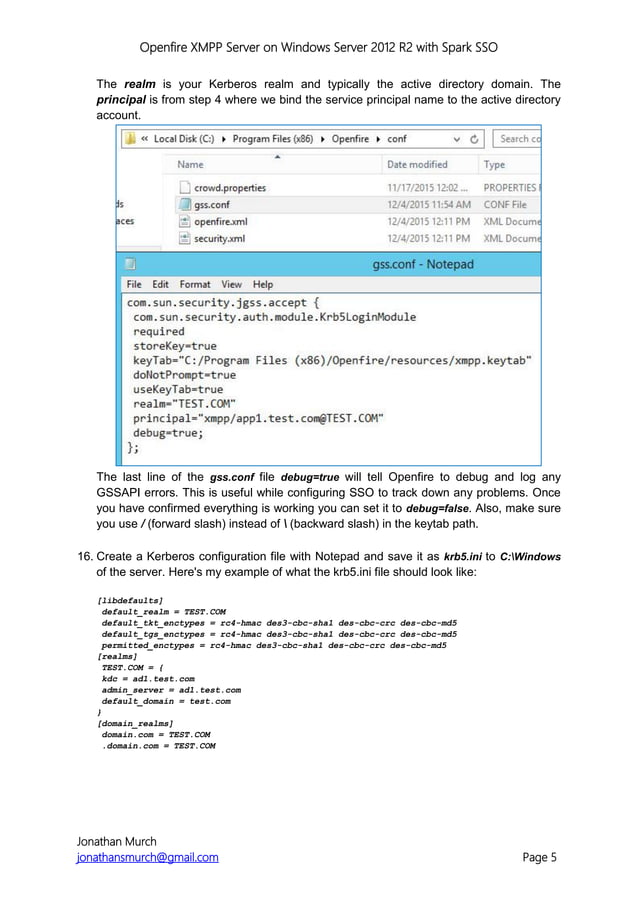 Openfire xmpp server on windows server 2012 r2 with spark sso | PDF ...