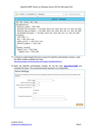 Openfire xmpp server on windows server 2012 r2 with spark sso | PDF