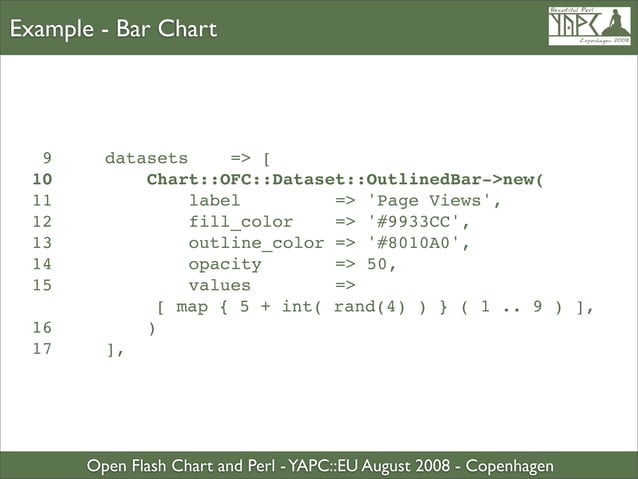 Open Flash Chart And Perl | PPT