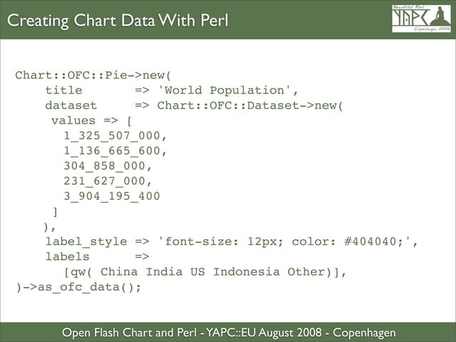 Open Flash Chart And Perl | PPT