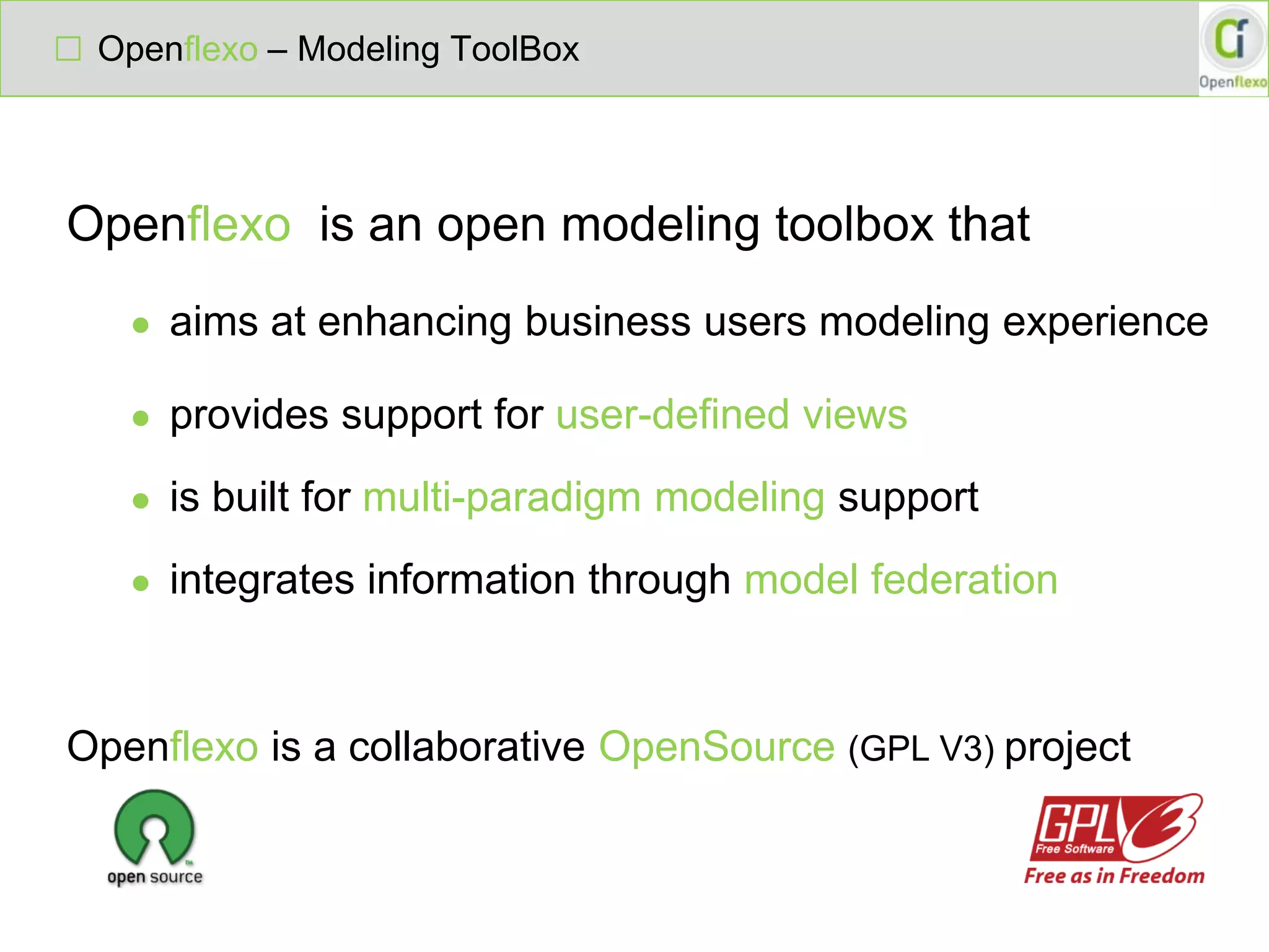Openflexo's infrastructure - exhibitor - @models2012 | PPT