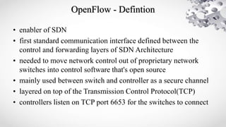 Open Flow Protocol | PPTX | Computer Networking | Computing