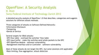 Floodlight OpenFlow DDoS | PPT