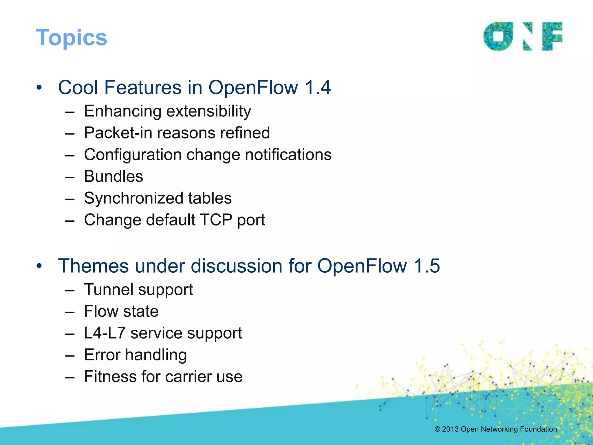 OpenFlow Extensions | PPTX
