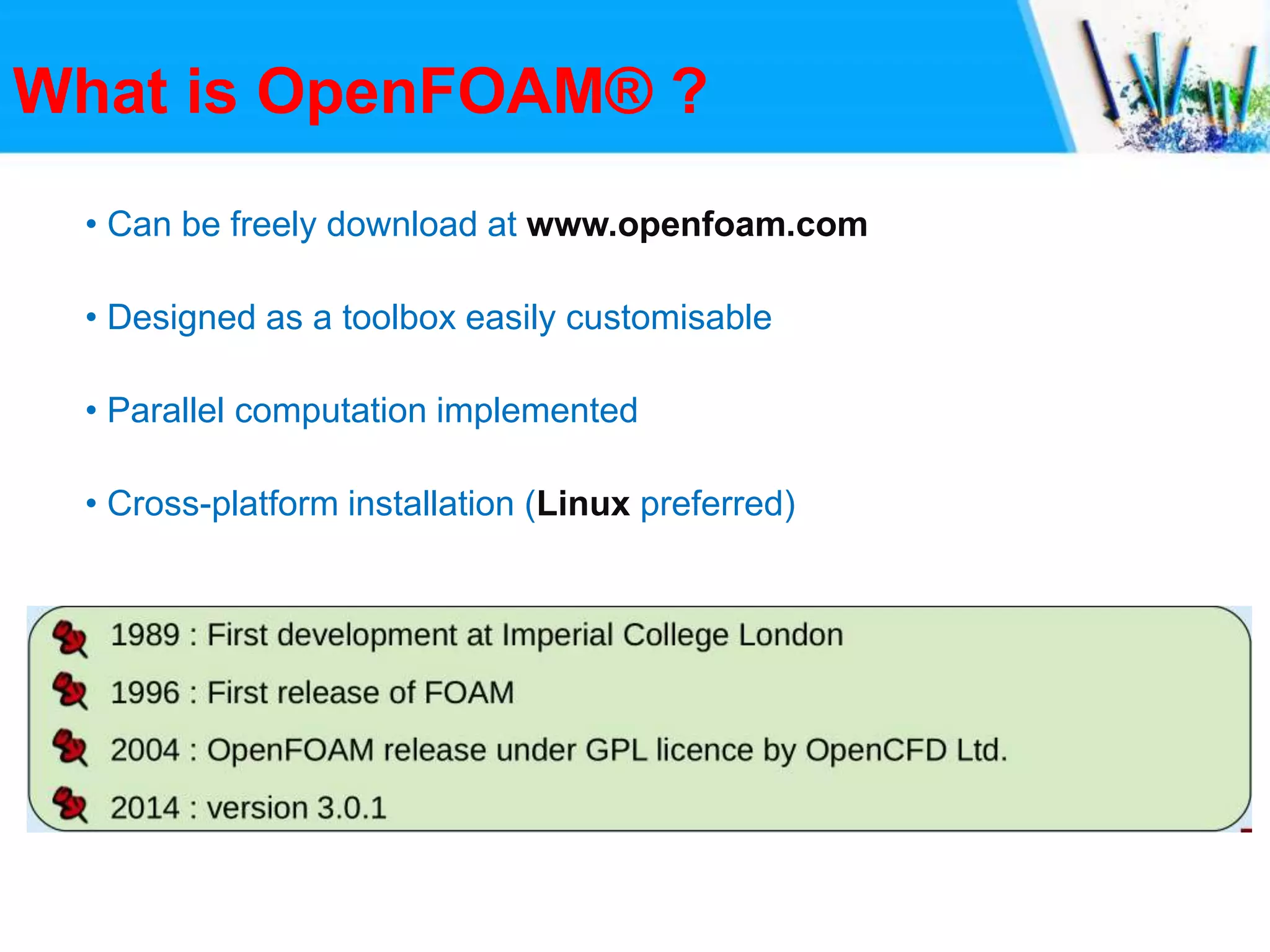 Introdcution to Openfoam--working with free software | PPTX