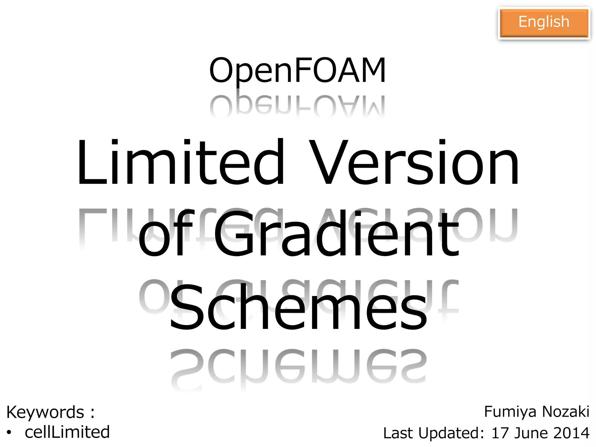 Limited Gradient Schemes in OpenFOAM | PDF
