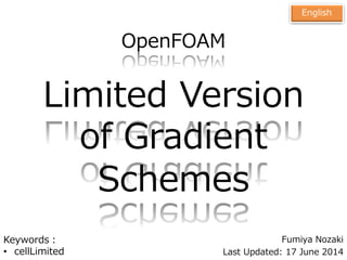 Limited Gradient Schemes in OpenFOAM | PDF