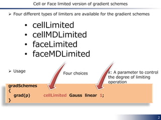 Limited Gradient Schemes in OpenFOAM | PDF