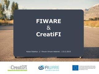 Introduction to FIWARE & CreatiFI | PPT