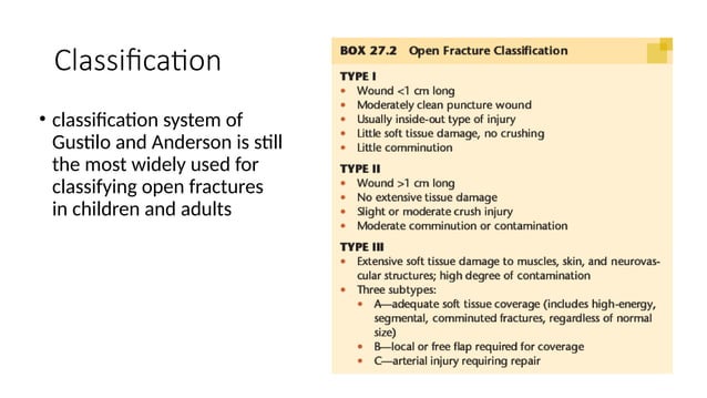 Open fracture types and management .pptx