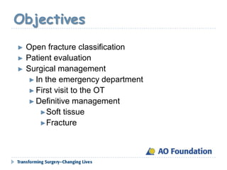 Openfracture | PPTX | First Aid | Injuries