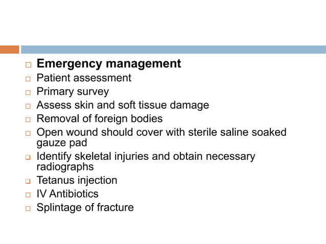 OPEN FRACTURE MANAGEMENT AND ITS COMPLICATIONS | PPT