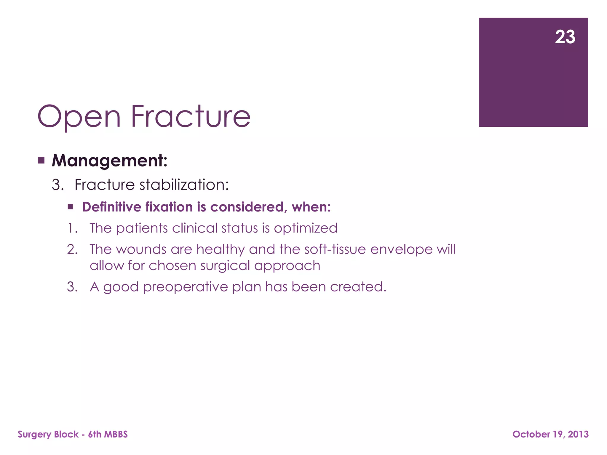 Open Fractures | PPTX