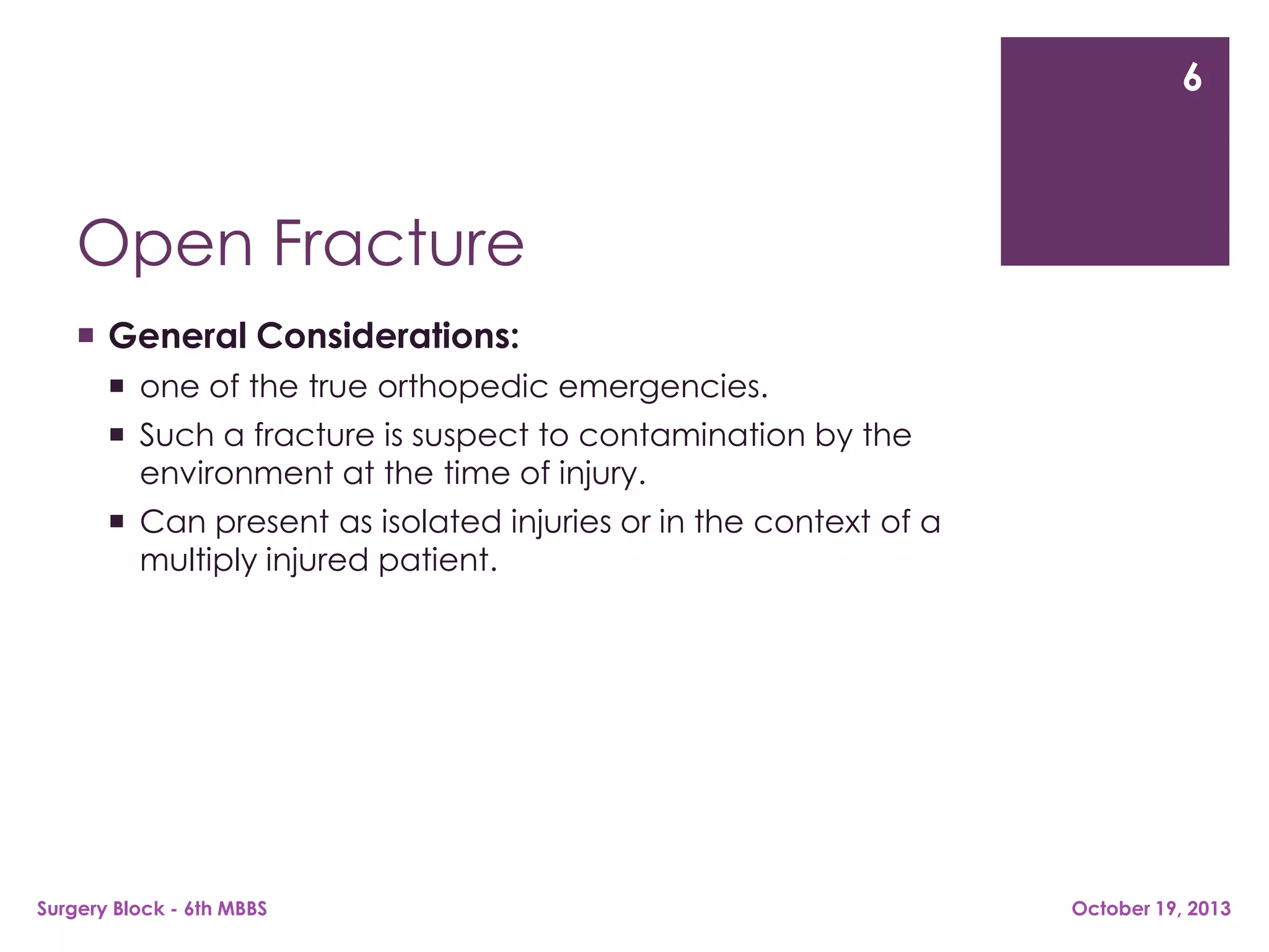 Open Fractures | PPTX