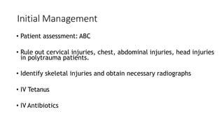 Management of Open Fractures and Pathological Fractures | PPTX