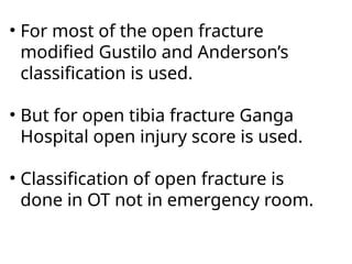 open fractures final presentation ortho dept | PPTX