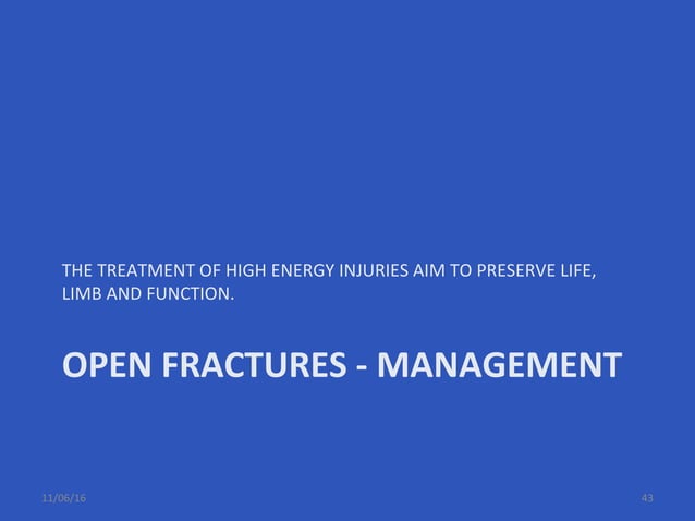 Open Fractures Classification and Management. | PPT