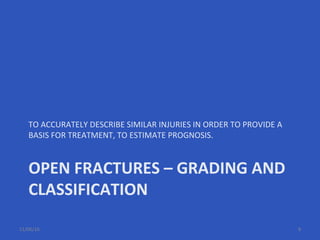 Open Fractures Classification and Management. | PPT