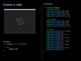 openFrameworks 007 - 3D | KEY | 3-D Graphics | Computer Software and Applications