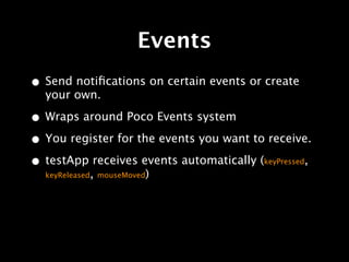 openFrameworks 007 - events | PPT