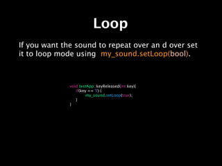 openFrameworks 007 - sound | PPT