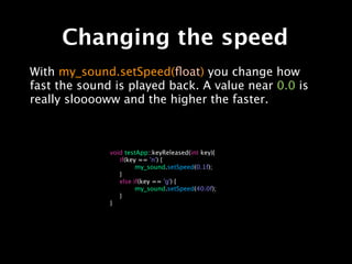 openFrameworks 007 - sound | PPT