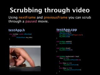 openFrameworks 007 - video | PPT