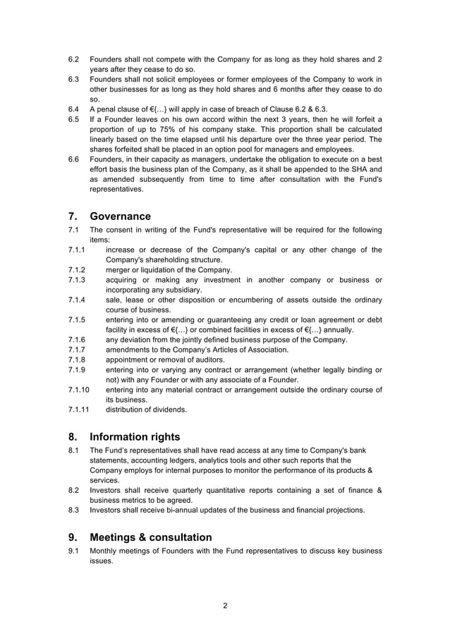 Openfund Term Sheet Template | PDF