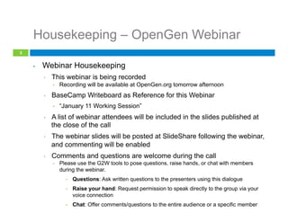OpenGen webinar 011110 | PDF