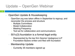 OpenGen Webinar 121310 | PPT