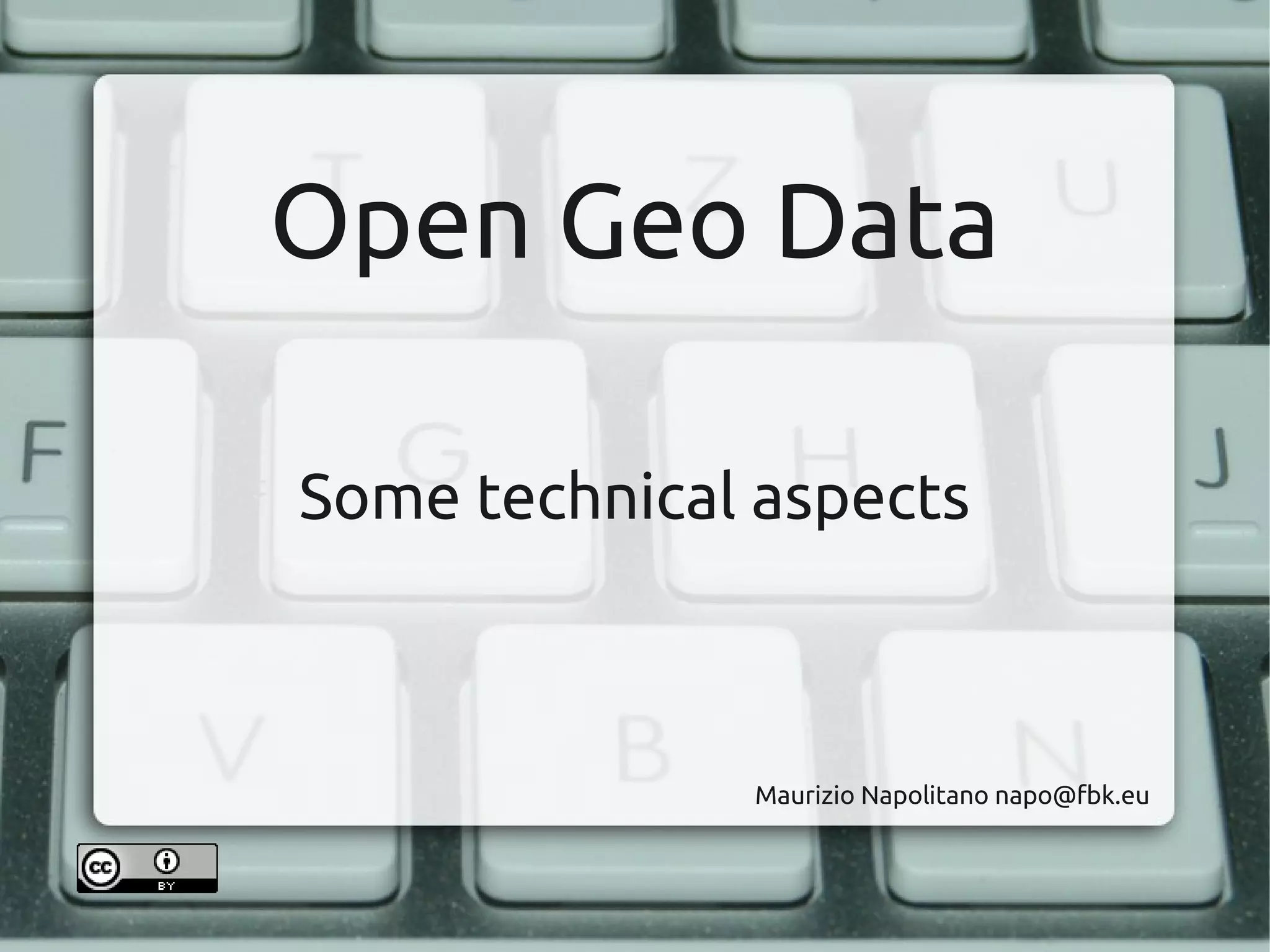 Open geo data - technical issue | PDF