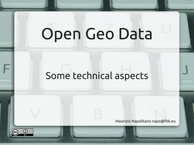 Open geo data - technical issue | PDF