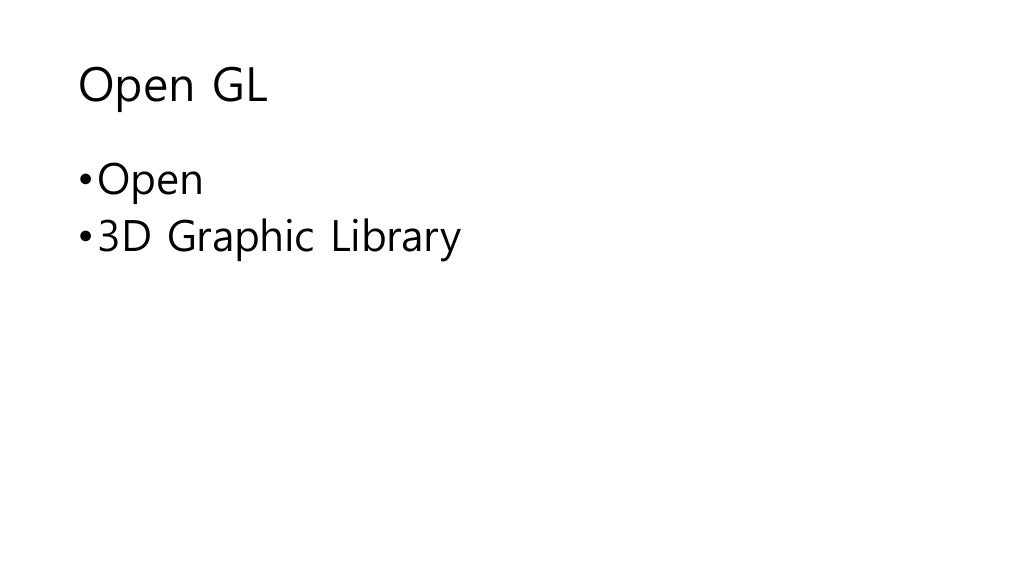 Open gl 시작하기