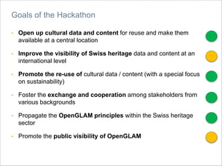 OpenGLAM CH Hackathons | PPT