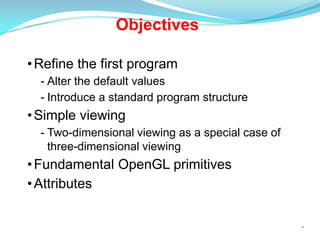 Open gl basics | PDF | 3-D Graphics | Computer Software and Applications