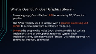 OpenGL basics | PPTX